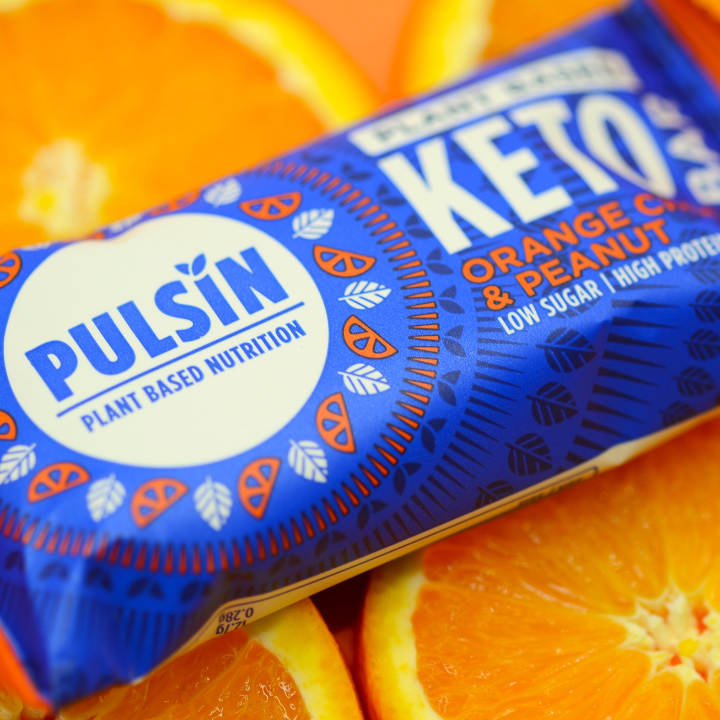 Pulsin Orange Choc and Peanut Keto Bar (18x50g) | Pulsin